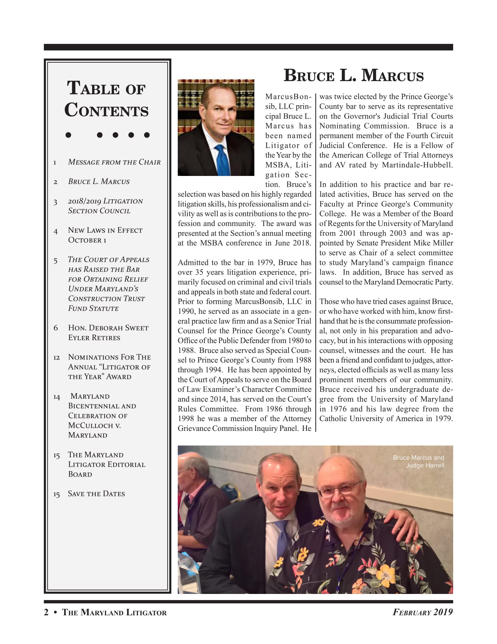News & Events | MarcusBonsib, LLC | Greenbelt, Maryland